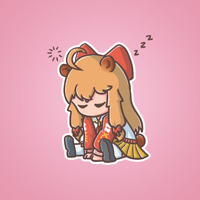 Create ych for your oc in sleepy chibi style by Ryrene_rene | Fiverr