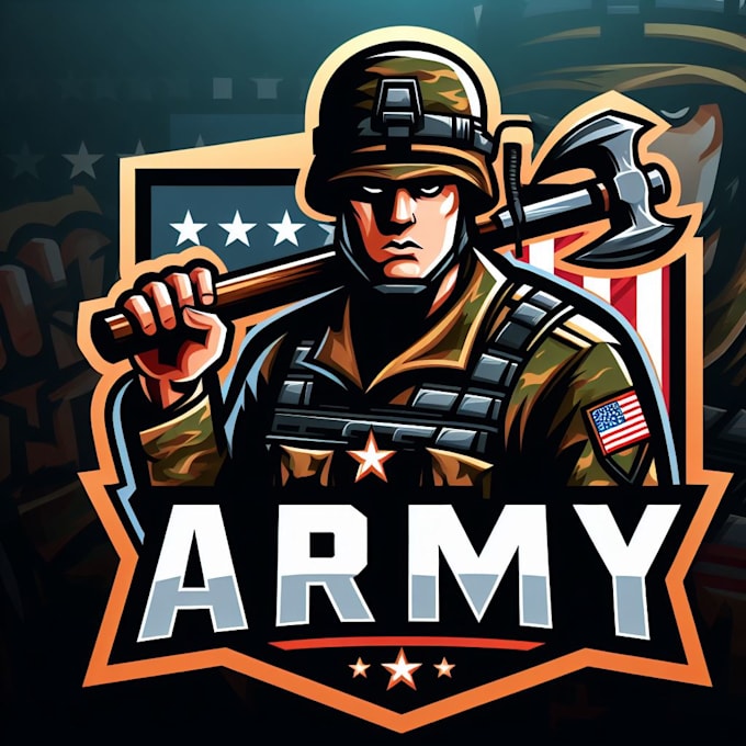 Design super army soldier mascot logo design with unlimited revision by ...