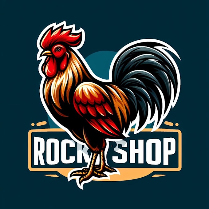 Design awesome rooster shop mascot logo design with unlimited revision ...