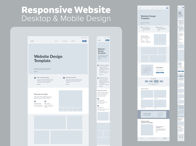 Create website wireframe mockups of your website by Tinadevelops | Fiverr
