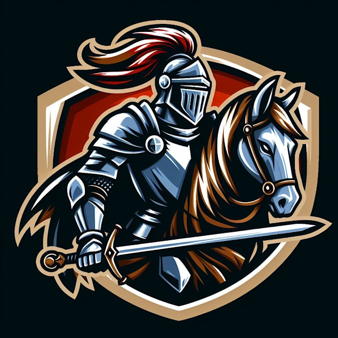 Design beautiful knight paladin with horse mascot logo in one day by ...