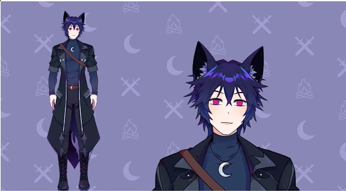 Draw and rig 2d vtuber, live2d model, 2d animation, anime by ...