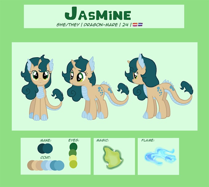 Create a ref sheet for your mlp character by Crystalunicorn | Fiverr