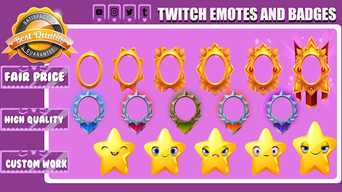 Create attractive custom emotes and badges for your stream by Smoke ...