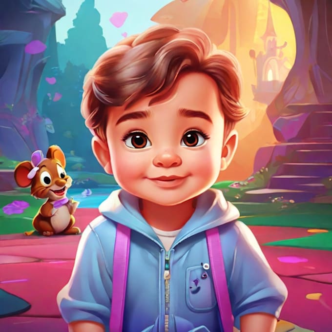 Design custom disney cartoon baby portrait from your photos by ...