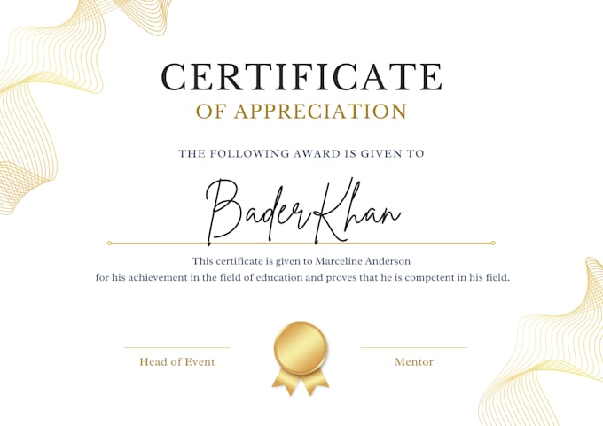 Create custom certificates and invitation cards by Bader_khan | Fiverr