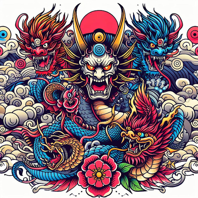 Create a unique and professional japanese tattoo design by Laumsautse ...