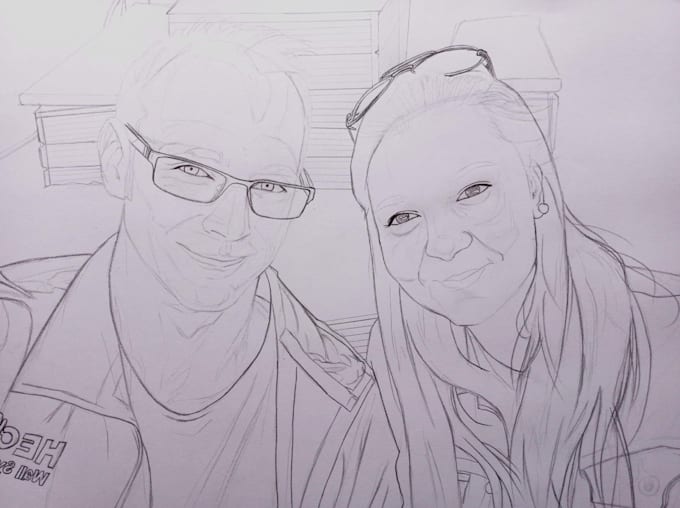 Draw a professional line art sketch by Princebesho | Fiverr