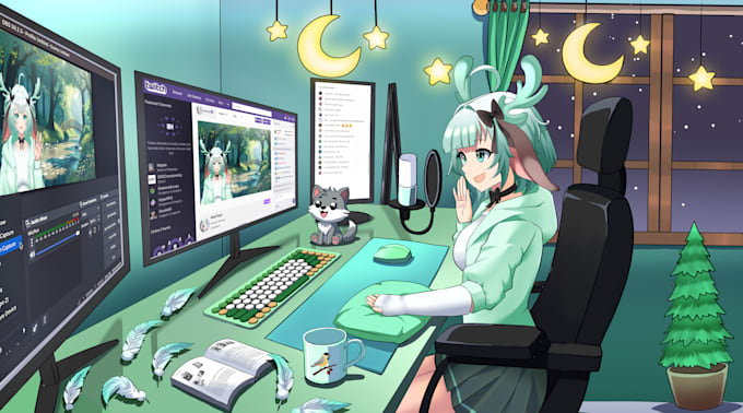 how to draw anime girl in computer