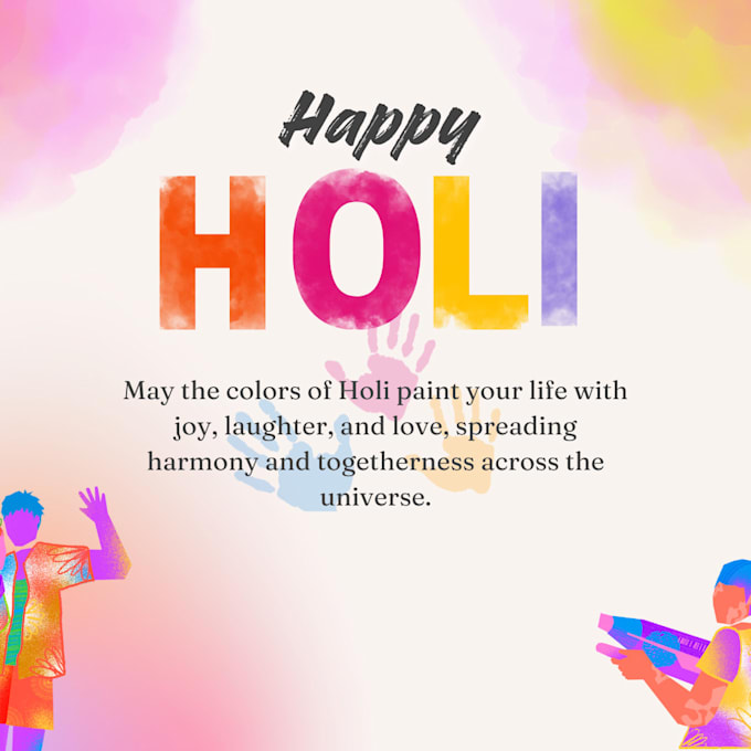 Create an editable canva holi post template by Kushwahamadhu | Fiverr