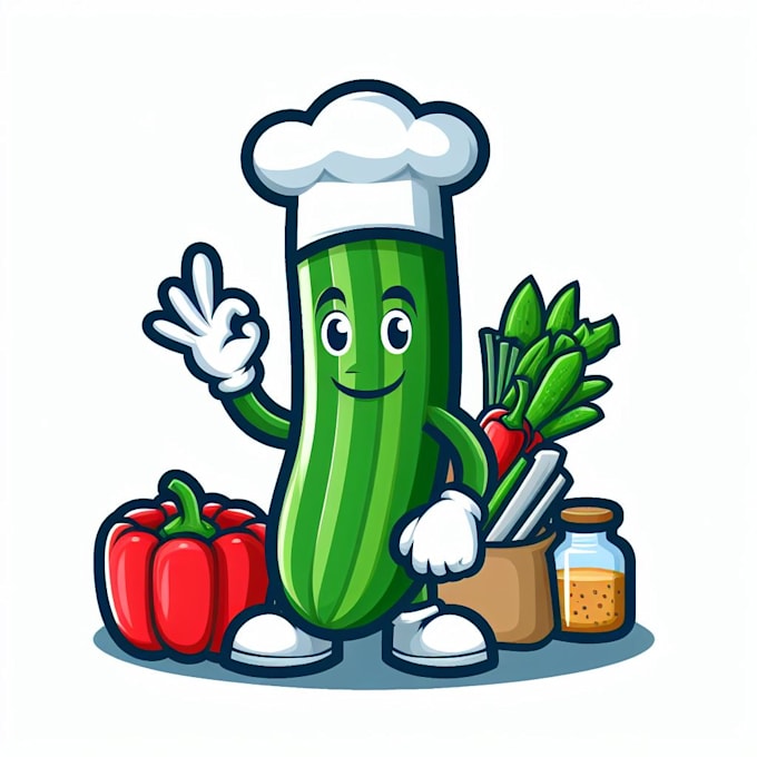 Do vajitable, kitchen, mascot logo design by Islea_davie | Fiverr