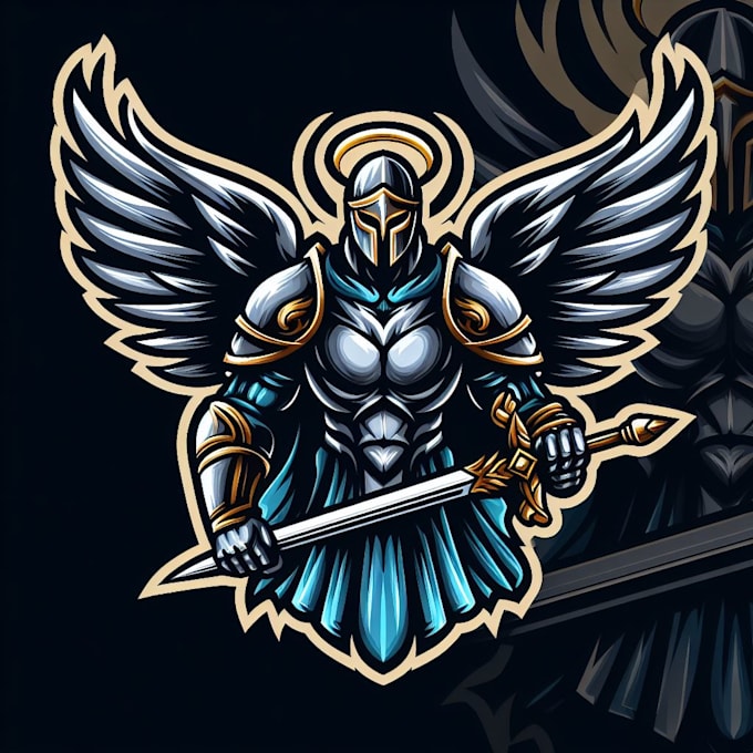 Do guardian warrior angel mascot logo by Kelly_cooke | Fiverr