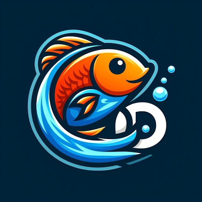 Do fish modern water mascot logo design by Emma_daviesy | Fiverr