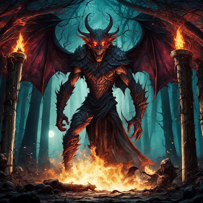 Do fantasy horror and the characters from horror by Ohannkins | Fiverr