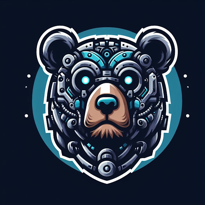 Design creative bear head cyborg mascot logo in 12 hours by Danil_david ...