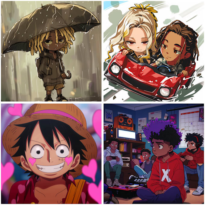 Do custom anime style album cover art, poster, anything by ...