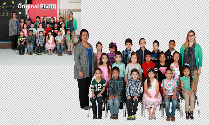 Do edit group photos, sports and dancer team cutouts professionally in ...