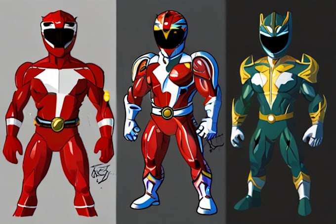 Draw power rangers design or super hero design by Ceraorce | Fiverr