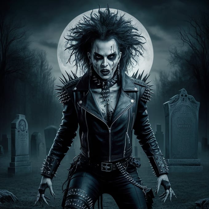 Draw dark, punk, goth, horror character in comic like style by Ladaham ...