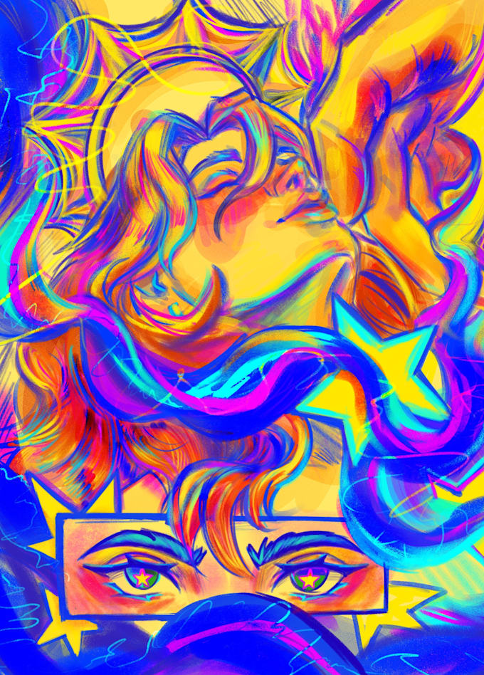 Colored hyper pop pfp by Korxzik | Fiverr