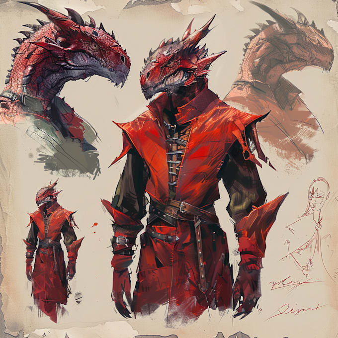Draw concept art for characters, dragons and monsters by Ginziala42 ...