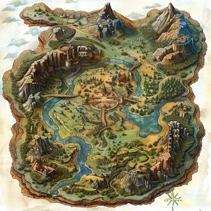 Create fantasy, retro and vintage maps for you by Danelosoi | Fiverr