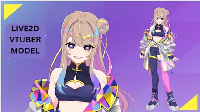 Design and rig live2d vtuber model, 2d vtuber, vtuber design, anime vtuber