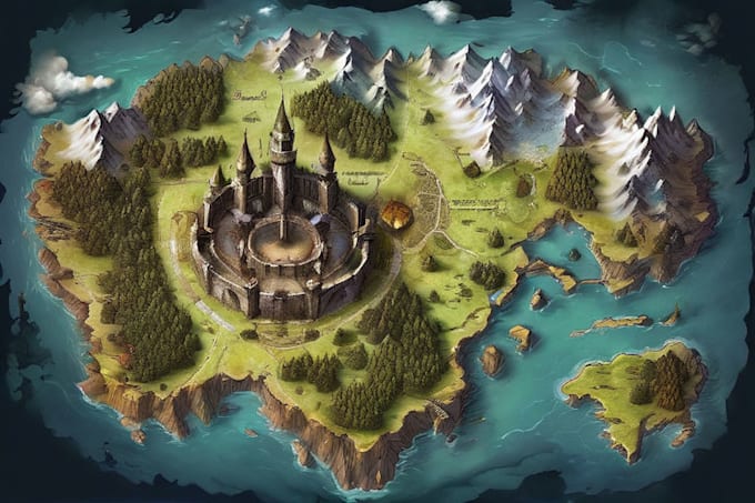 Design your custom fantasy map by Denisrenas | Fiverr