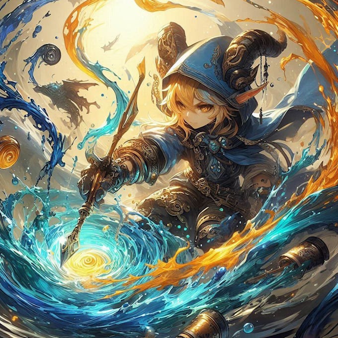 Draw splash art and fantasy concept art dnd illustration by Zeahotes ...