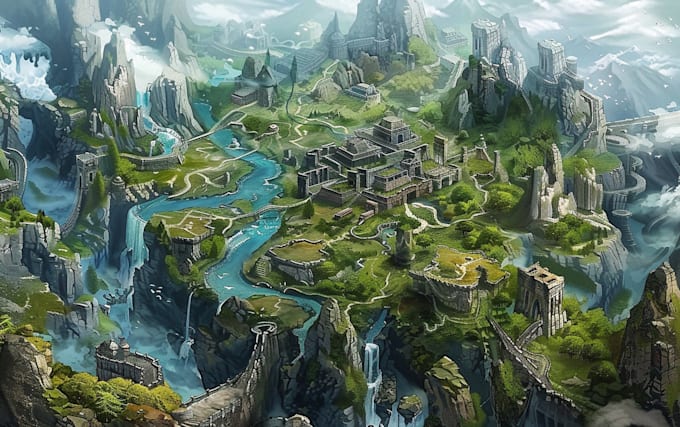 Provide high quality hand drawn fantasy world maps by Tolacdu | Fiverr