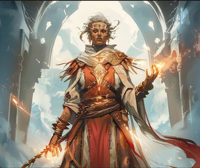 Draw dnd character art and dnd character art by Indhaz | Fiverr