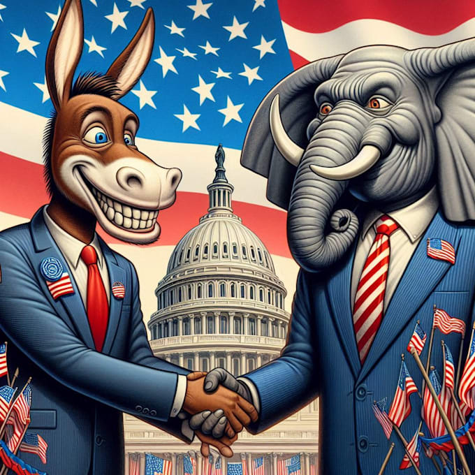 Illustrate your political cartoon by Marioarx | Fiverr