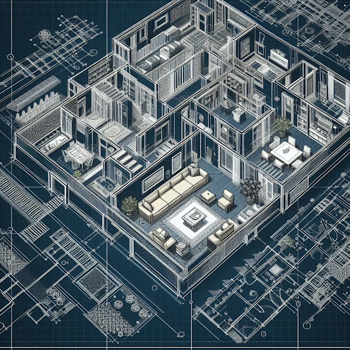 Draw professional autocad 2d floor plan design by Fahakase | Fiverr