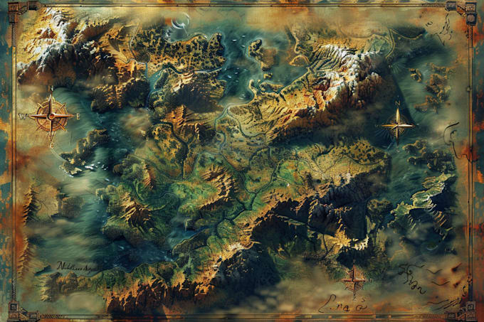 Make fantasy map or any world map art for you by Michaelelen | Fiverr
