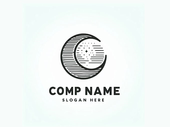 Professional modern emotional moon logo with company name by Hailies ...