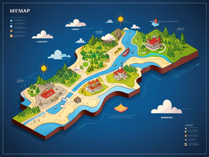 Illustrate a creative vector map design by Raeniancis | Fiverr