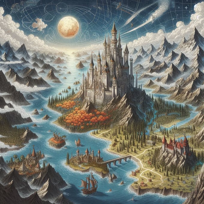 Do a fantasy map illustration or dnd map art by Hookurity | Fiverr