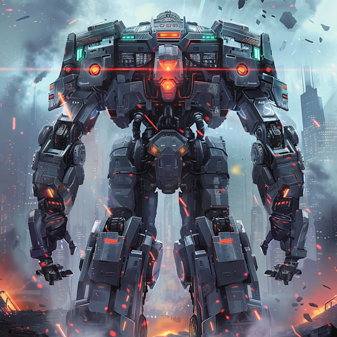 Draw awesome custom mecha, cyborg and robot character by Chekimpbell ...