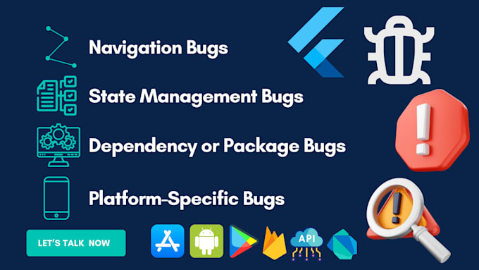 Fixing flutter bugs, errors, logic, ui, api, firebase, and state issues in code by Noman_ahmed ...