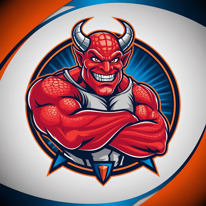 Create a fierce demon mascot sport logo to boost your team identity by ...