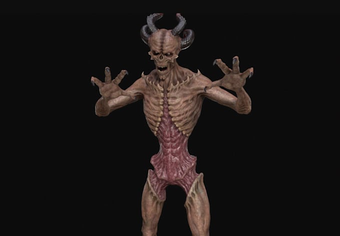 Do 3d game creature,3d skeleton,polycounts,3d horror monsters ...