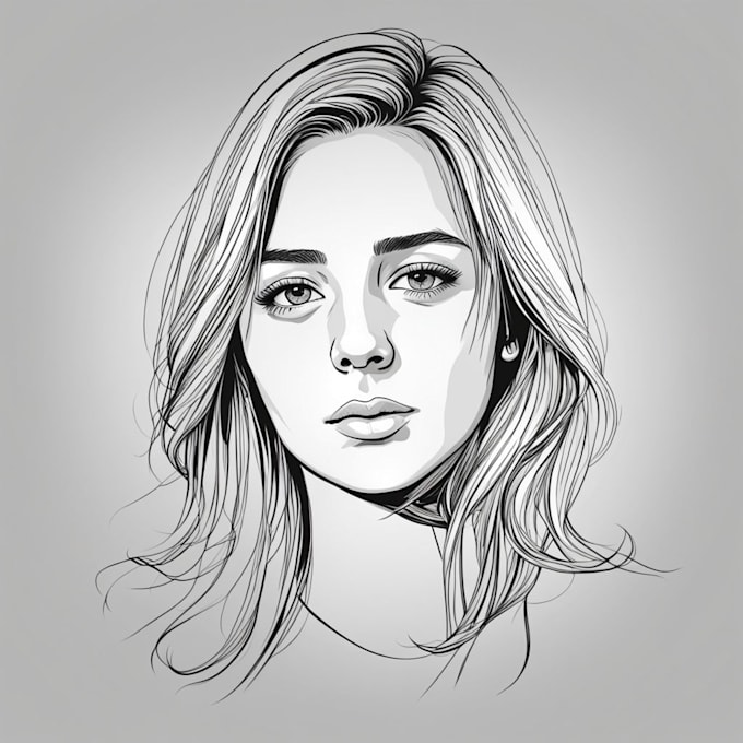 Draw portrait vector art by Zamarnsend | Fiverr