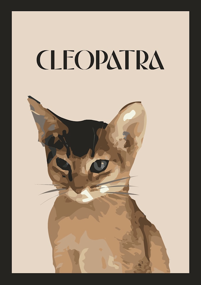 Create a vector pet portrait by Helena_artist | Fiverr