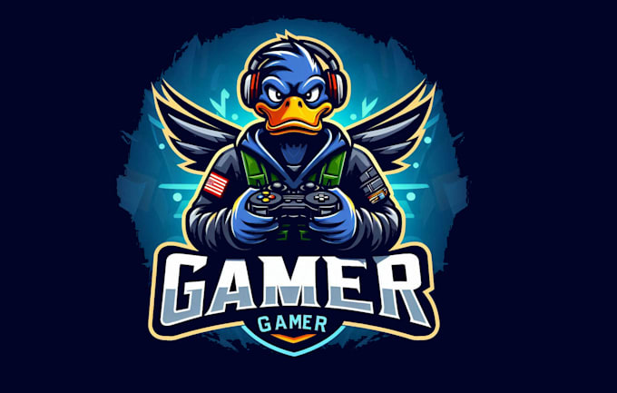 Design a unique modern duck gamer mascot logo for your company by ...