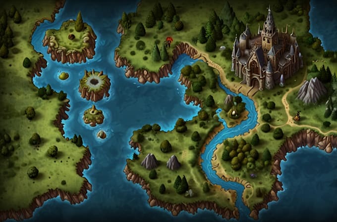 Create a high quality fantasy map for dnd map by Clooteemeleon | Fiverr