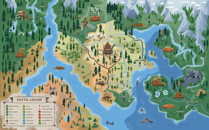 Make highly detailed fantasy maps for you by Giaderson | Fiverr