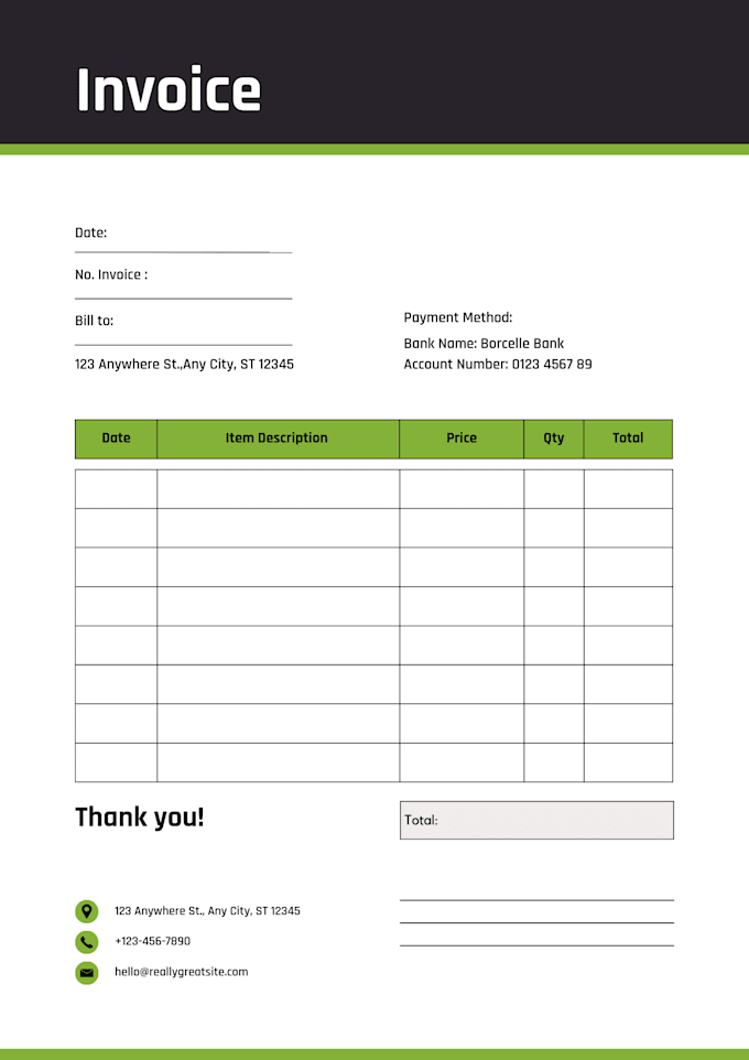 Design professional invoice, letterhead, notepad, rate list or business ...