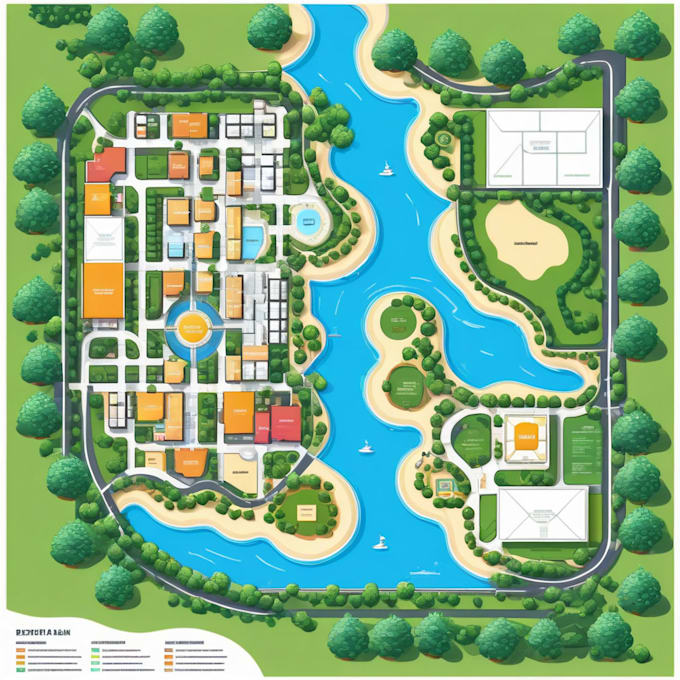 Design a map or a site plan vector illustration by Micaellmpson | Fiverr