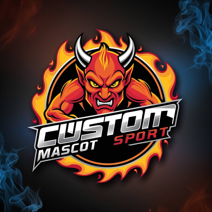 Do custom demon mascot sport logo design by Arjina_pia | Fiverr