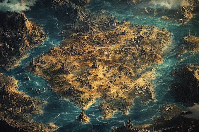 Made custom fantasy map for you by Delashonar | Fiverr